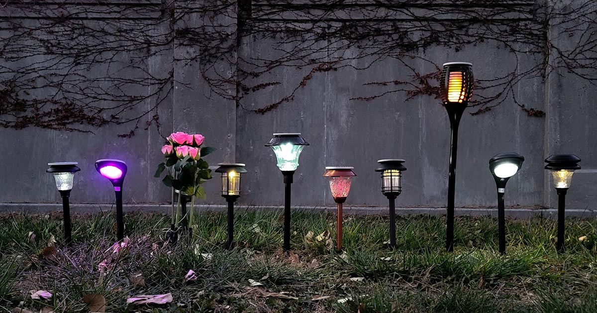 Highest Rated Solar Path Lights Solar Garden Path Lights With Motion