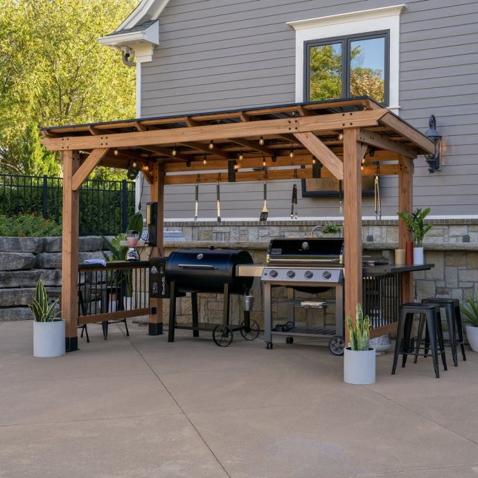 22 Covered Outdoor Kitchen Ideas for Cooking and Dining Alfresco - Bob Vila