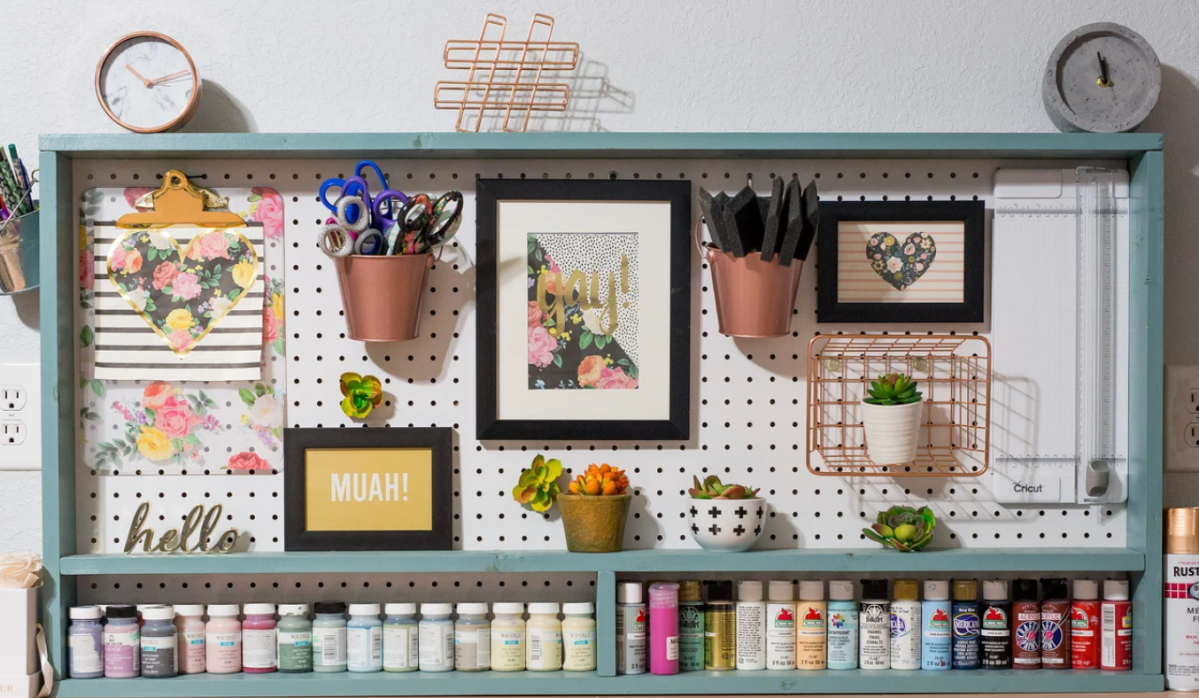 15 Ways to Get on Board With Pegboard | Pegboard Organization Ideas ...