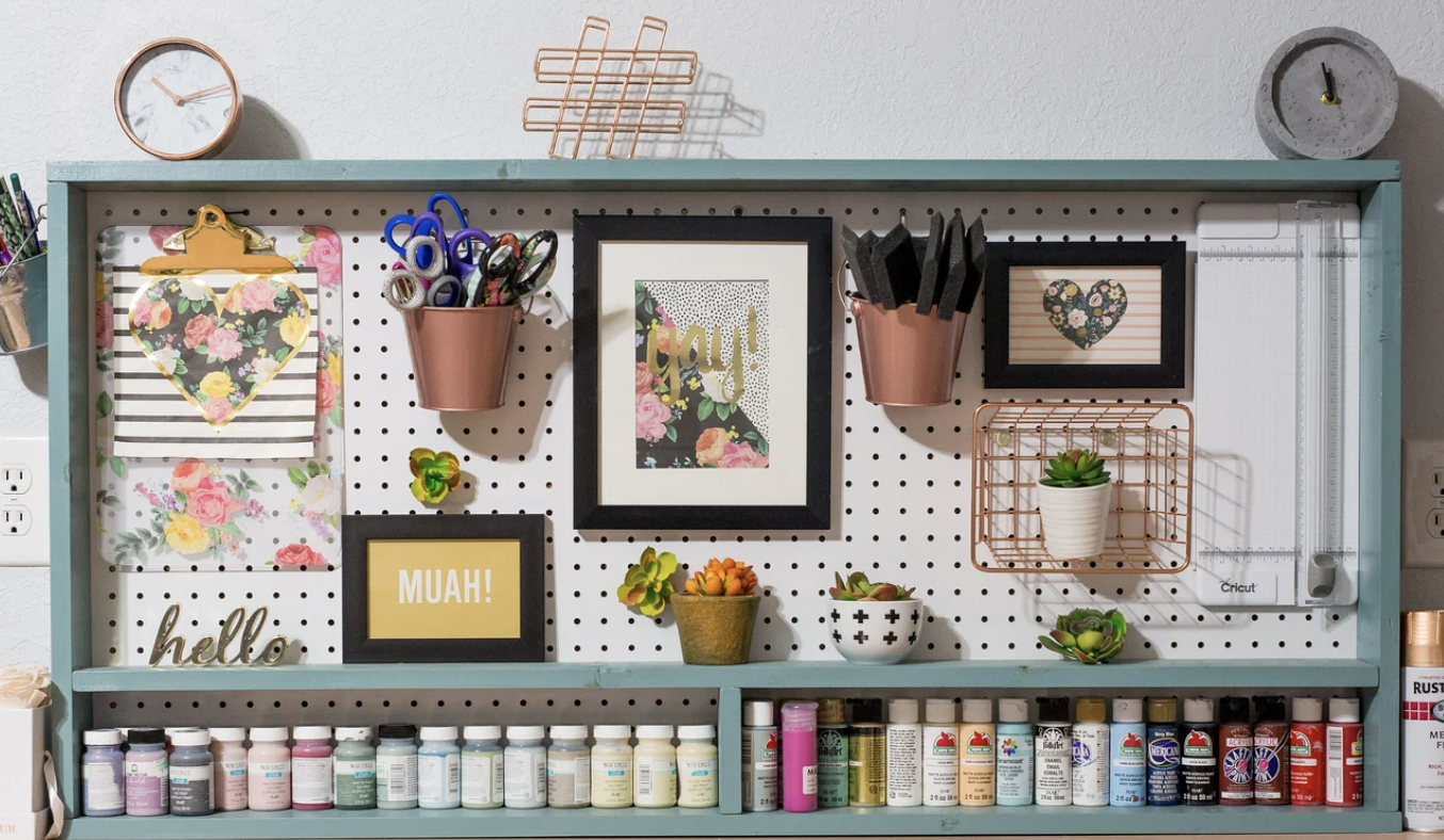 15 Ways to Get on Board With Pegboard | Pegboard Organization Ideas ...